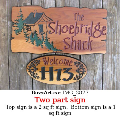 Wooden engraved carved outdoor signs for cottage, home and business ...