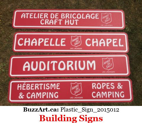 Custom UV stabalized plastic outdoor signs - Buzz Art