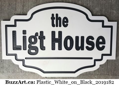 Custom UV stabalized plastic outdoor signs - Buzz Art