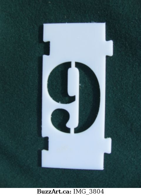 Custom plastic painting and drawing stencil number and letters - Buzz Art