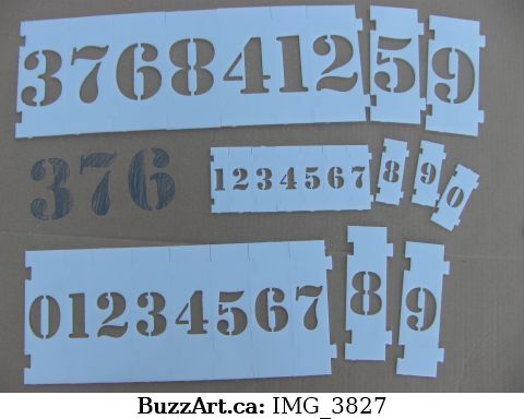 Custom plastic painting and drawing stencil number and letters - Buzz Art