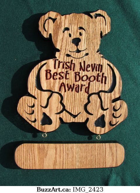 Wood baby room teddy bear door sign teddy bear - Buzz Art