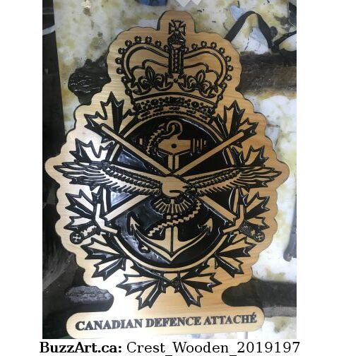 Engraved Wooden Crests - Buzz Art